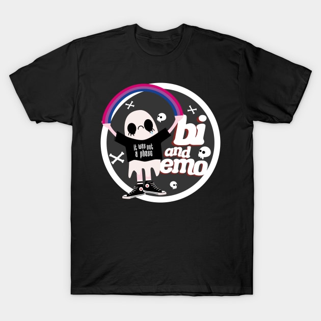 Bi and Emo Badge - Emo And Bi - T-Shirt | TeePublic